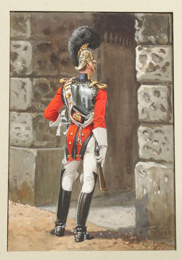 Bonhams : Harry Payne Water Colour of a Dismounted Trooper 1st Life ...