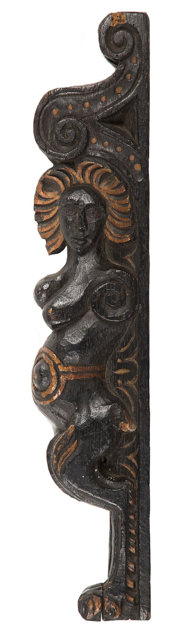 Bonhams : A late Elizabeth I dark-stained carved oak mount, in the form ...