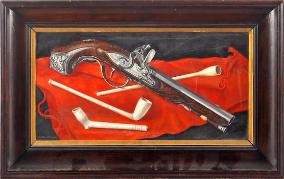Bonhams : Cornelius Postma (Dutch, 1903-1977) The pipe and the pistol