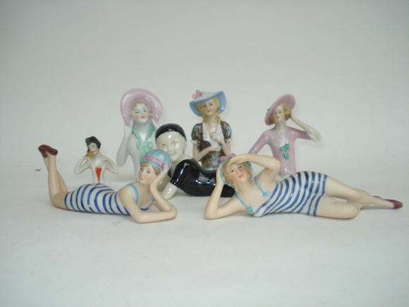 Bonhams Pair Of Bisque Bathing Belles 1920s