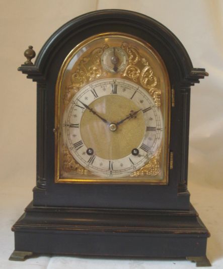 Bonhams : A late Victorian ebonised bracket style mantle clock, the ...