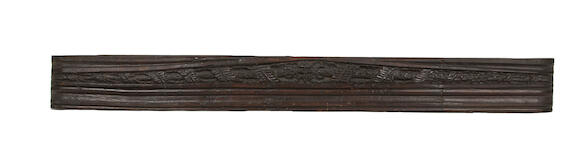 Bonhams : A good late 15th/early 16th century carved oak chimney beam or bressumer, English