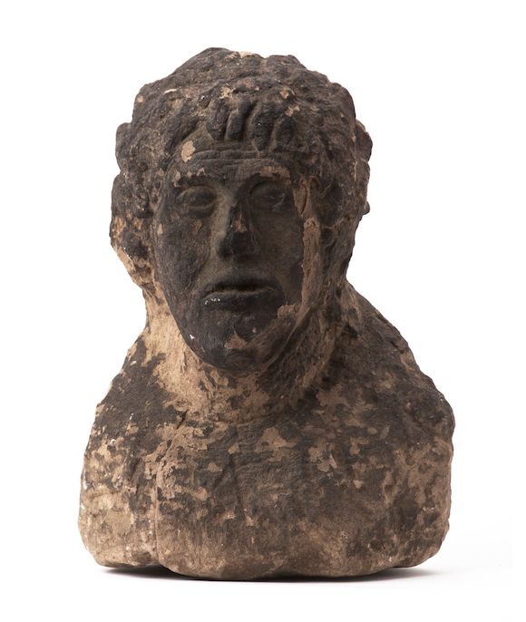Bonhams : A mid-15th century red sandstone bust, English