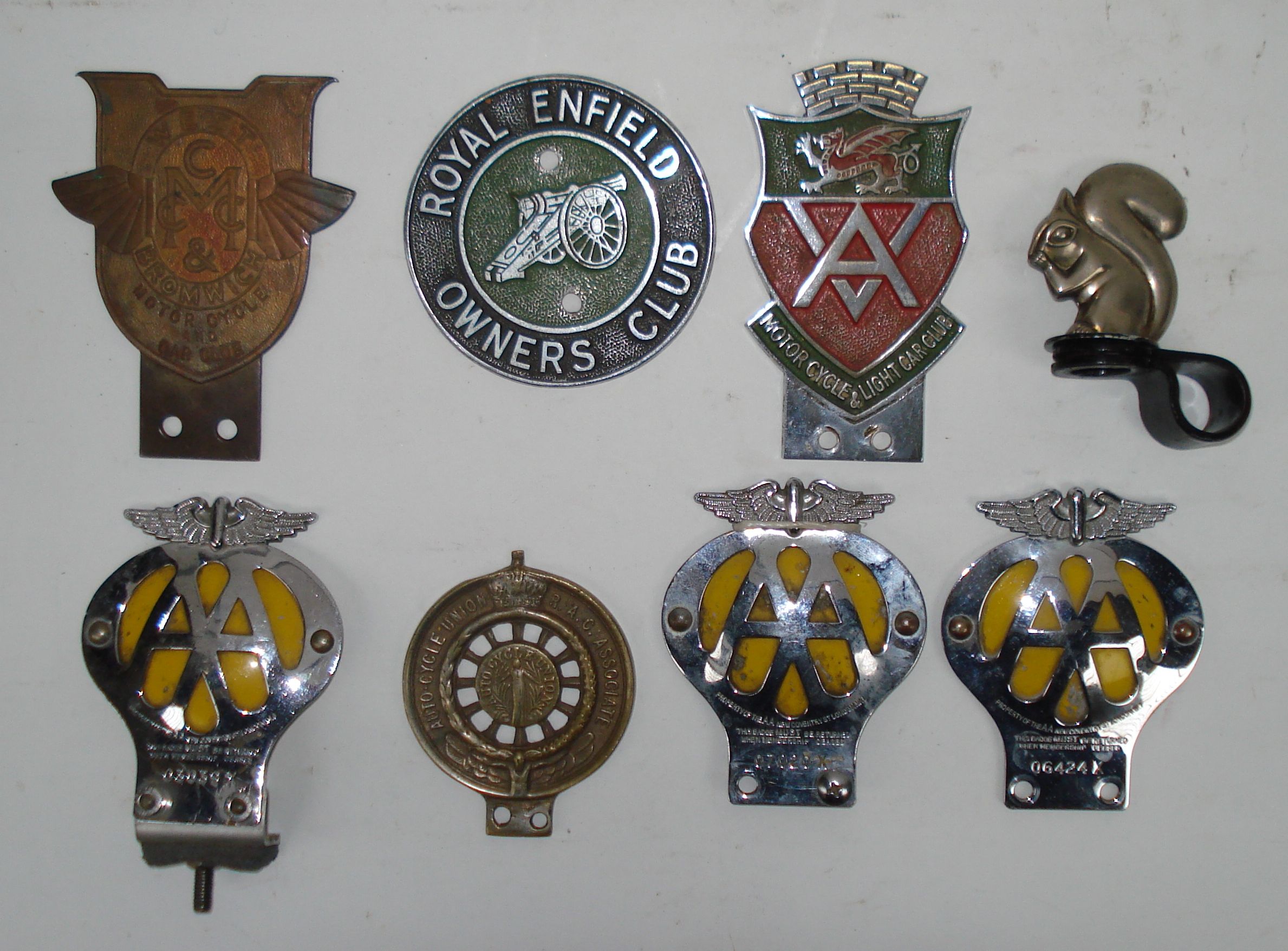 Bonhams Cars : Assorted motorcycle related badges,