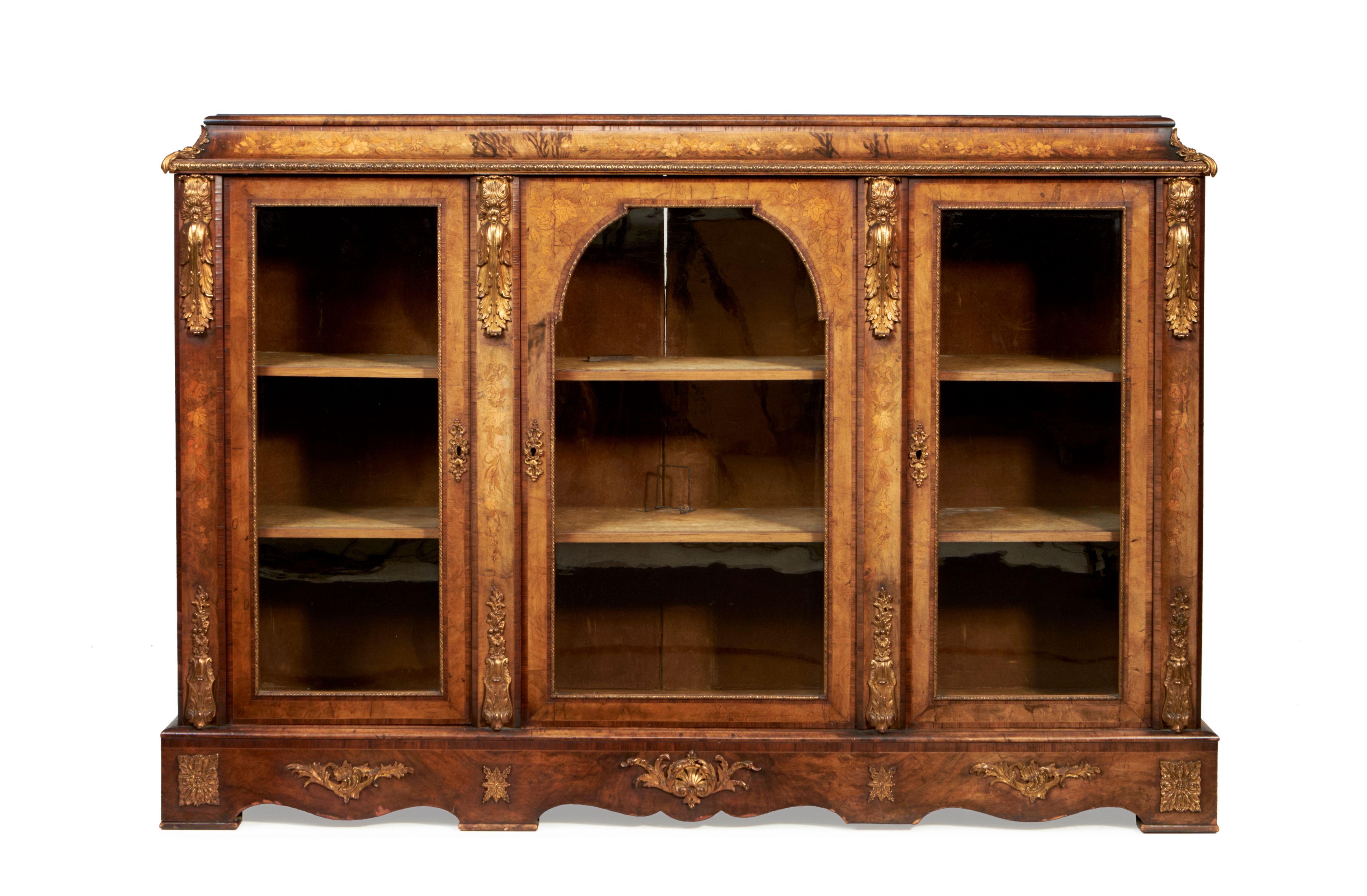 Bonhams : A mid Victorian gilt metal mounted, figured walnut, rosewood ...