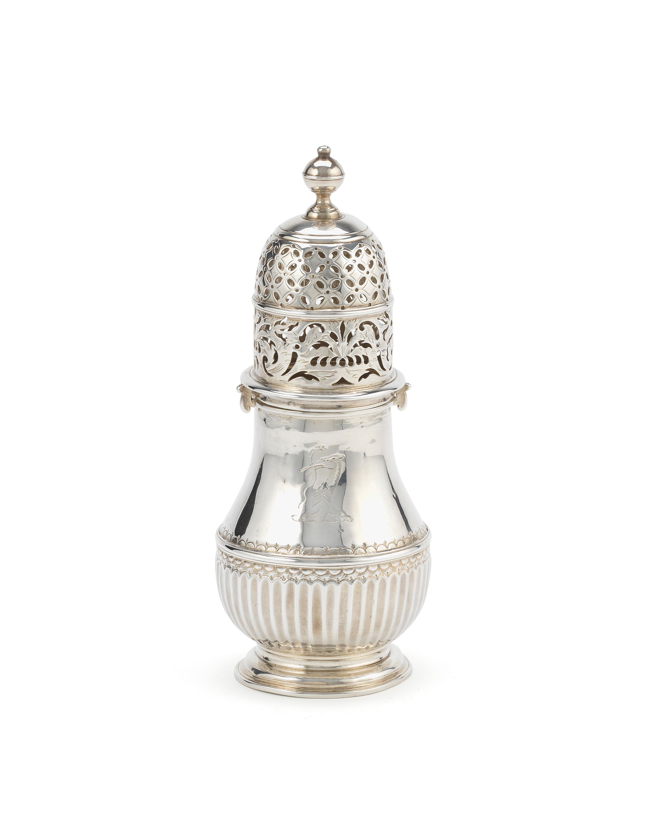 Bonhams : A Queen Anne silver caster by Charles Adam, probably London 1706