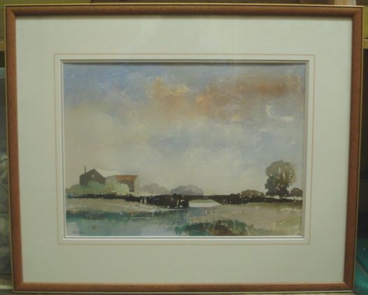 Bonhams : Roy Perry (British, 1935-1993) Edge of the Broads 34 x 46cm.