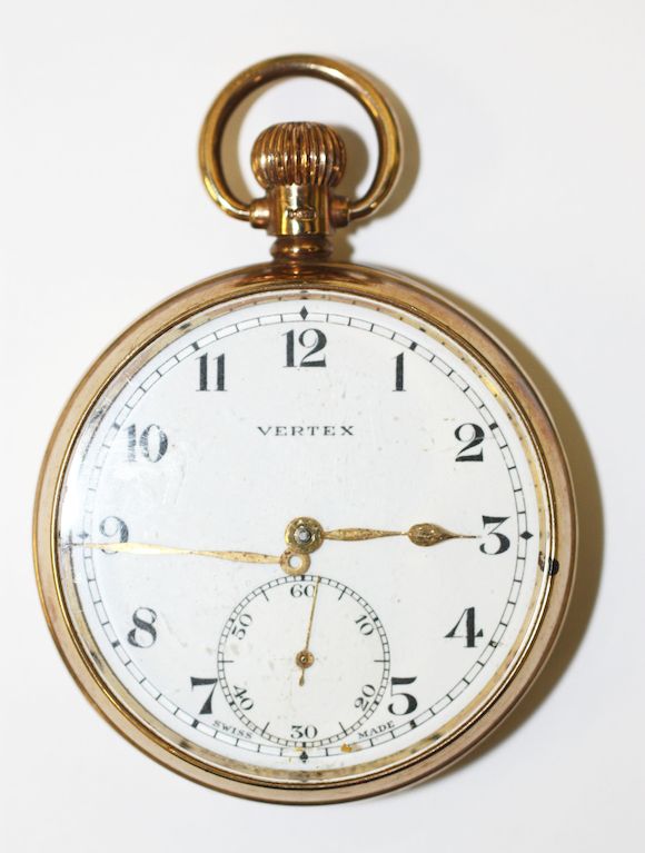 Bonhams : Vertex: A 9ct gold pocket watch