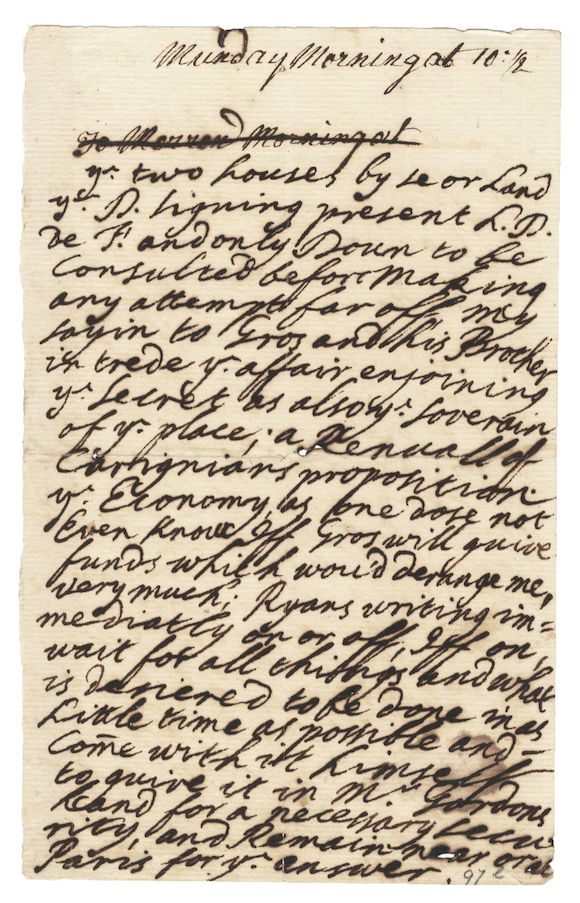 Bonhams : STUART (CHARLES EDWARD) Autograph letter unsigned [? to a ...