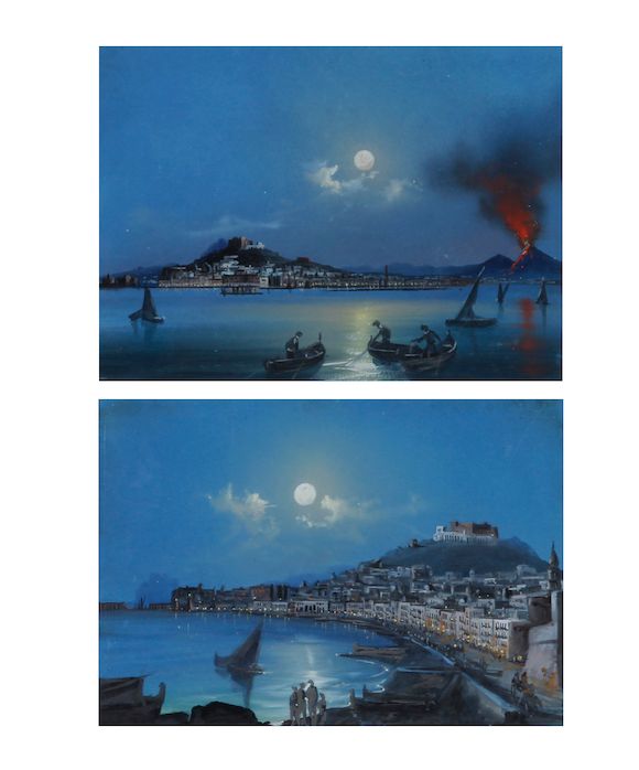 Bonhams : Neapolitan School, mid-19th century A view of the Bay of ...