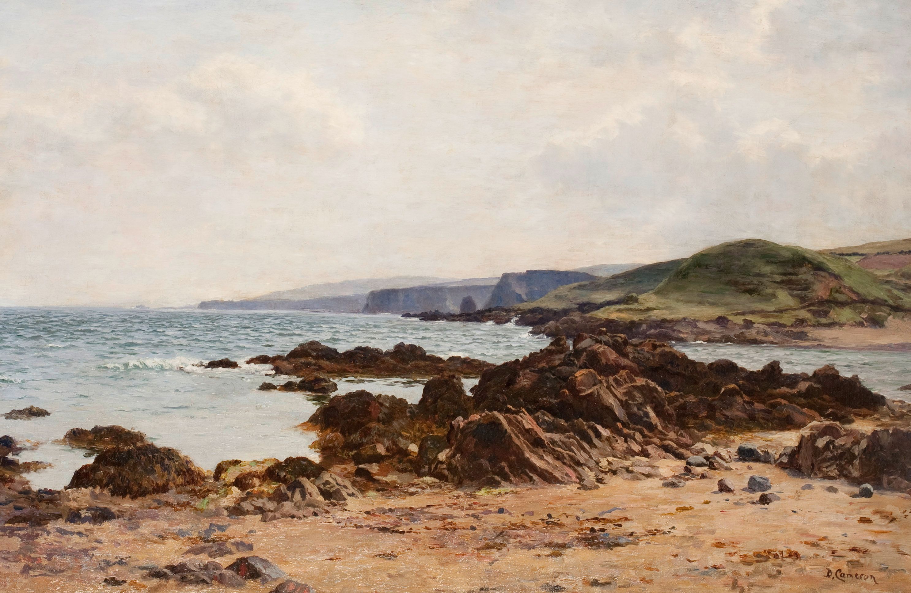 Bonhams : Duncan Cameron (British, 1837-1916) Coastal view