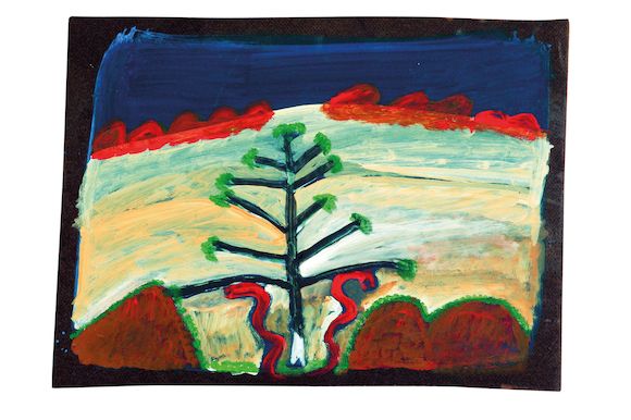 Bonhams : Ginger Riley Munduwalawala (circa 1936-2002) Sharks Liver Tree