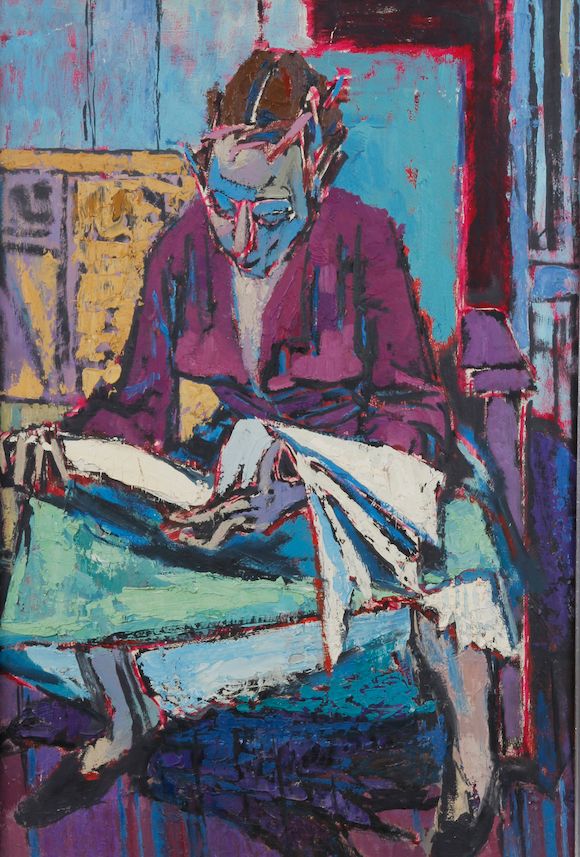 Bonhams : Thomas Rathmell (Welsh, 1912-1996) 'The Reader'