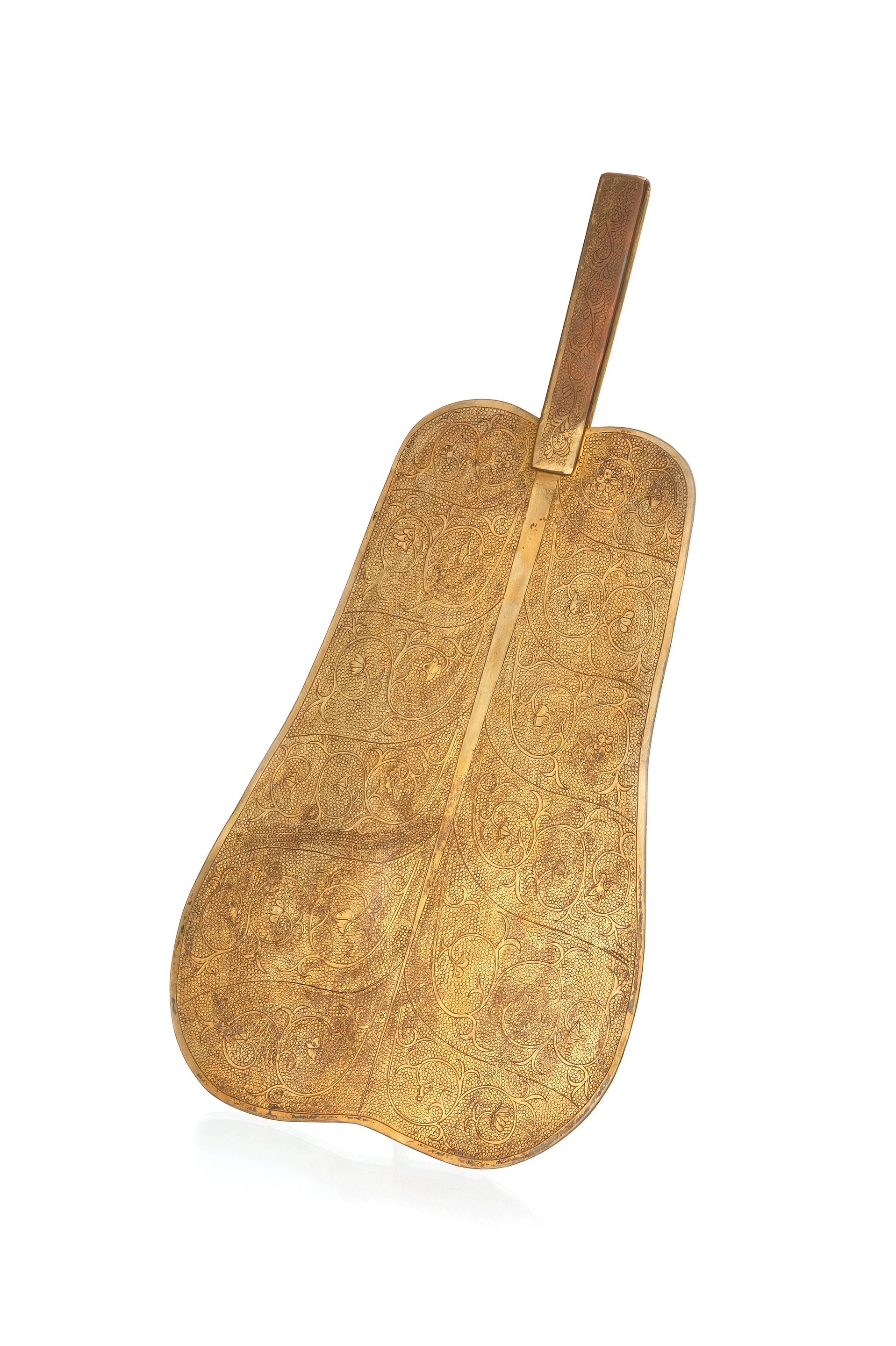 Bonhams : A gilded bronze ceremonial fan 19th century