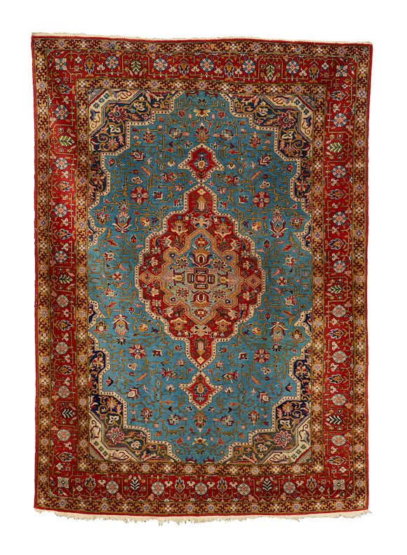 Bonhams : A Ghom rug, Central Persia, 192cm x 148cm