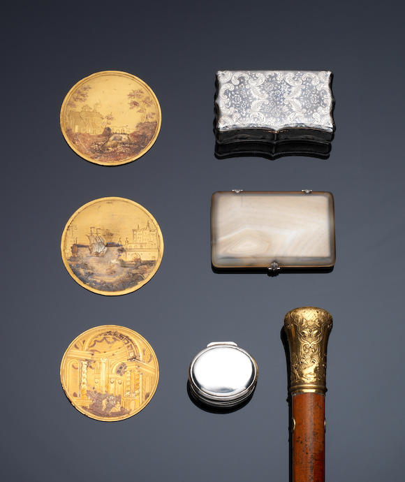 Bonhams A Late 18thearly 19th Century Gold Mounted Walking Cane