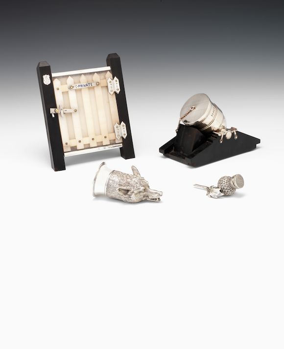 Bonhams : A Victorian silver fox head stirrup cup By Charles Thomas Fox ...