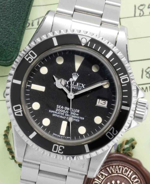 Bonhams : Rolex. A stainless steel automatic calendar bracelet watchSea ...
