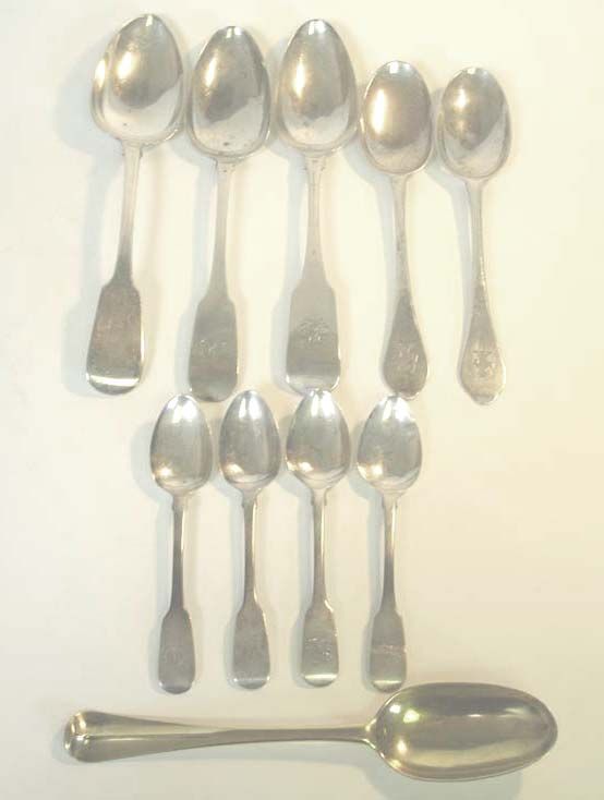 Bonhams : Ten Irish silver spoons (10)