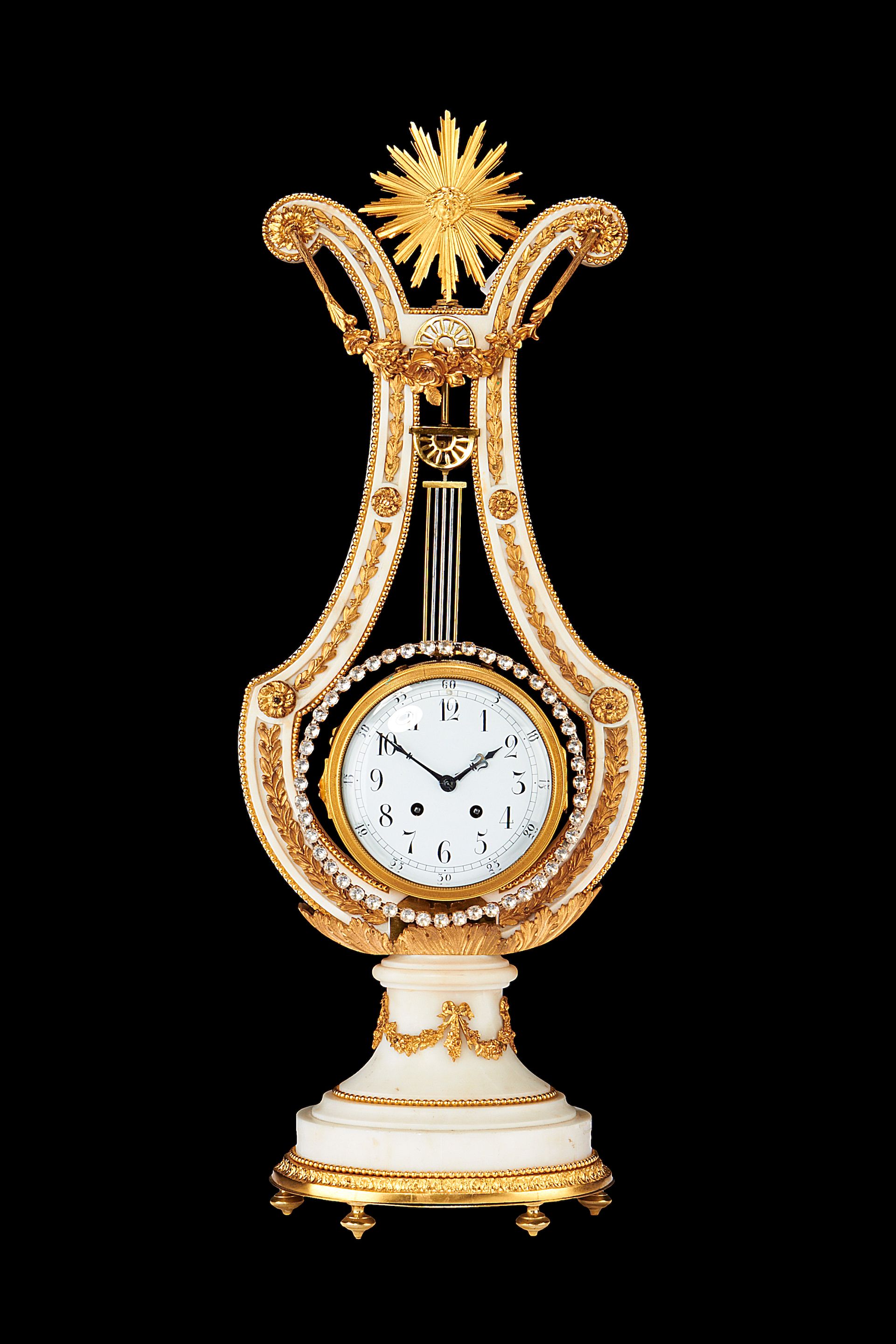 Bonhams : A large Louis XVI style white marble and gilt metal mounted ...
