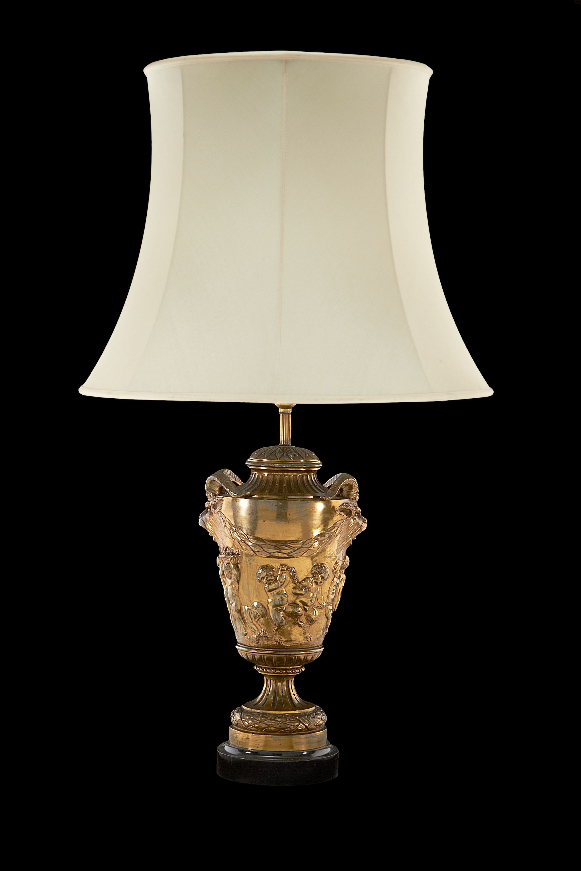 Bonhams : After Claude Michel Clodion, French, (1738-1814) A brass lamp ...