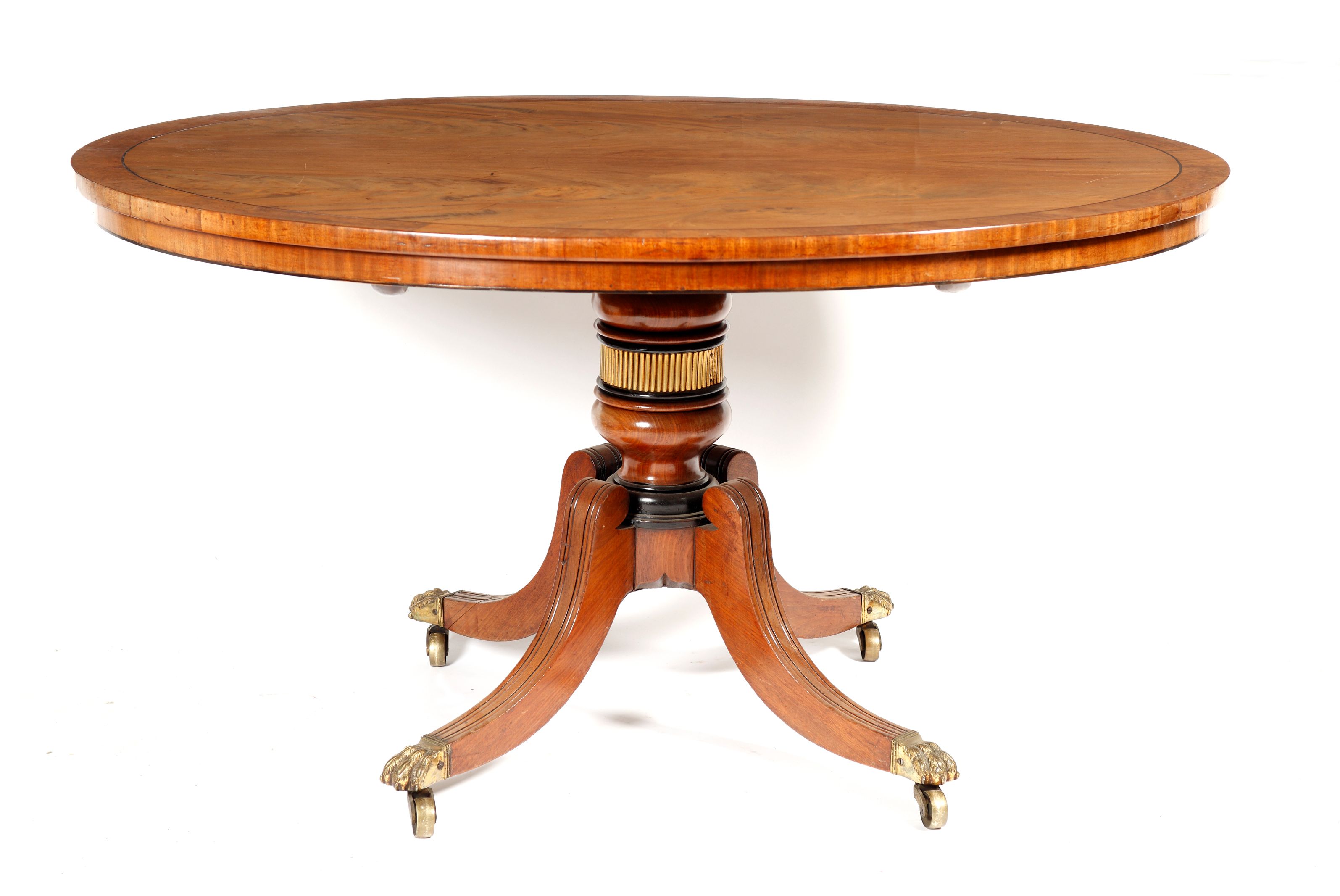 Bonhams : A George IV figured mahogany and burr yew wood crossbanded ...