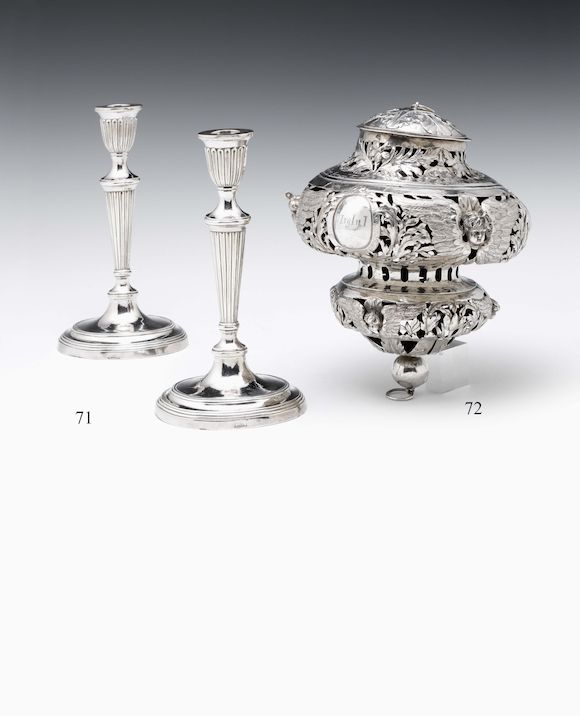 Bonhams : A pair of late 18th/early 19th century Mexican silver ...