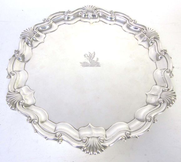 Bonhams : An Edwardian silver salver, in the 18th century manner By ...