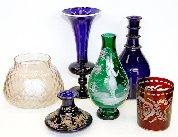 Bonhams A Group Of Coloured Glass