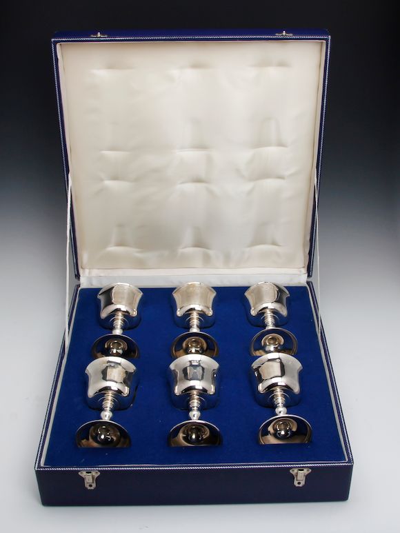 Bonhams : An Irish set of six silver goblets by the Royal Irish company ...