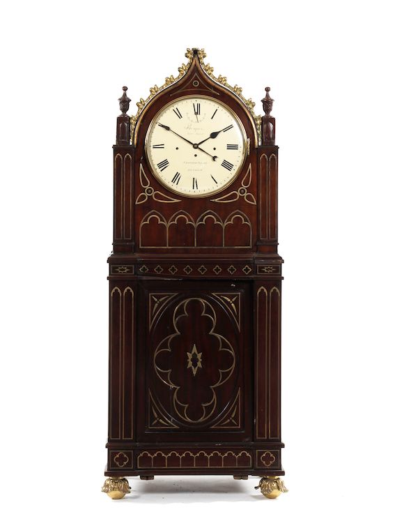 Bonhams : An impressive Regency mahogany cased floor standing musical ...