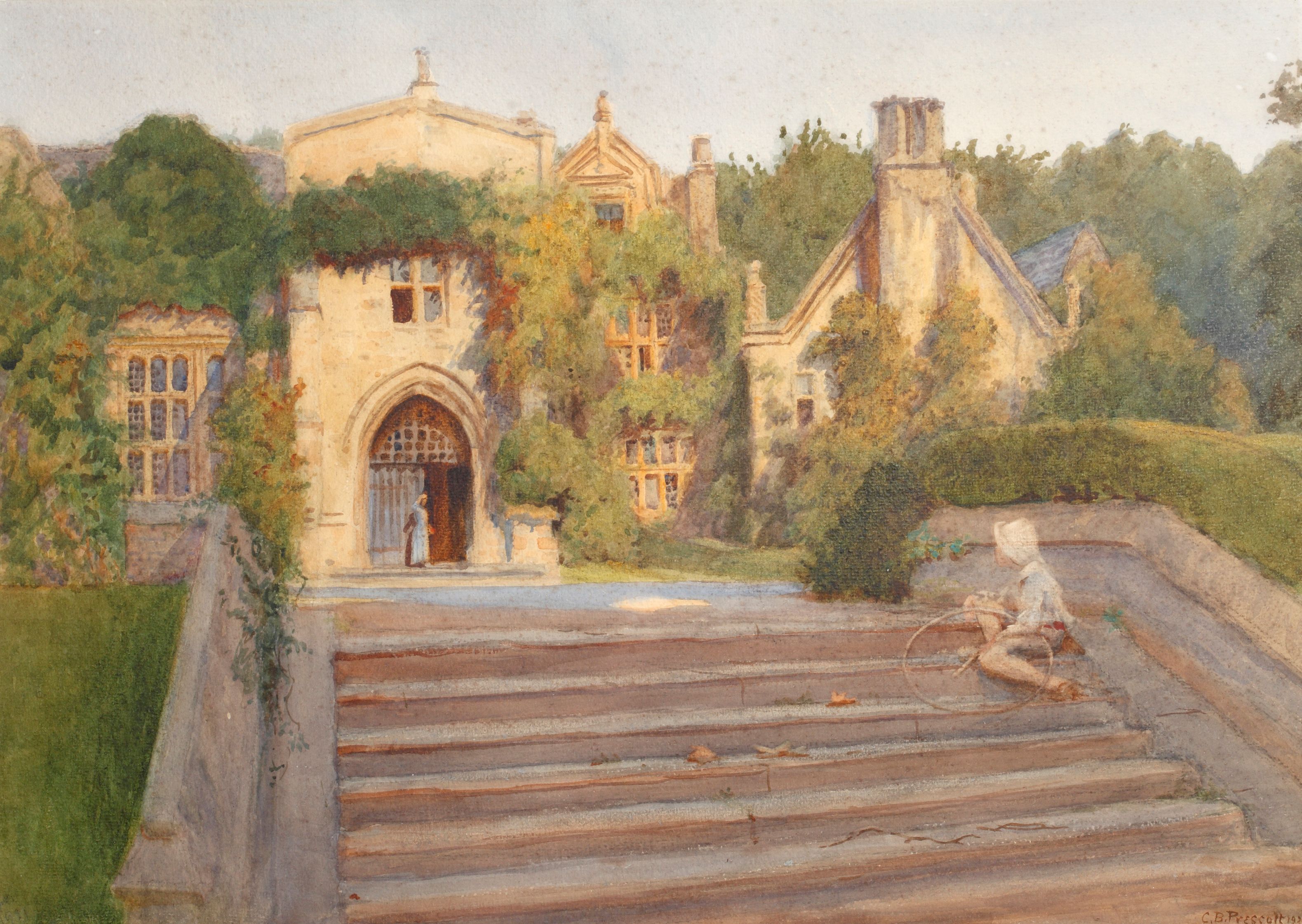 Bonhams : Charles Barrow Prescott (British, 1870-1932) Clevedon Court