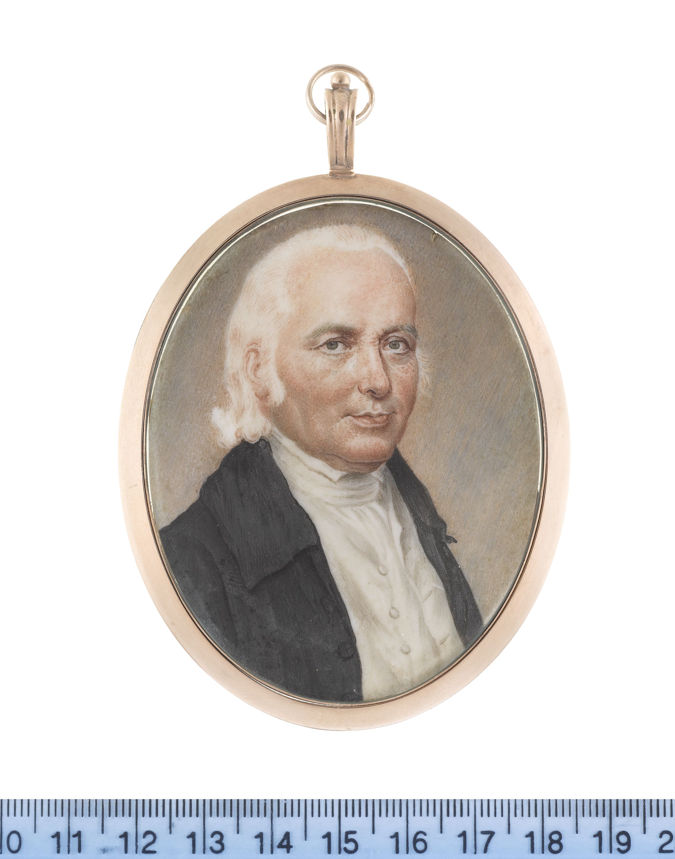 Bonhams : Samuel Andrews (Irish, circa 1767-1807) An Anglo-Indian Gentleman, wearing black coat ...