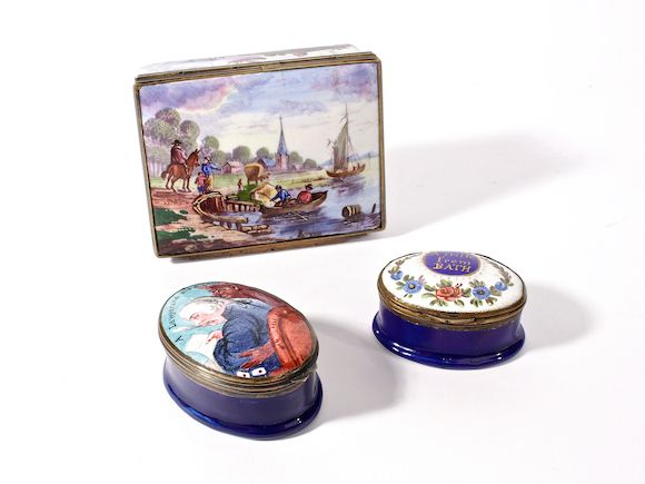 Bonhams : Two Samson enamel boxes, late 19th Century