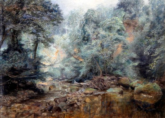Bonhams : Alfred William Hunt (British, 1830-1896) 'The Greta at Rokeby'
