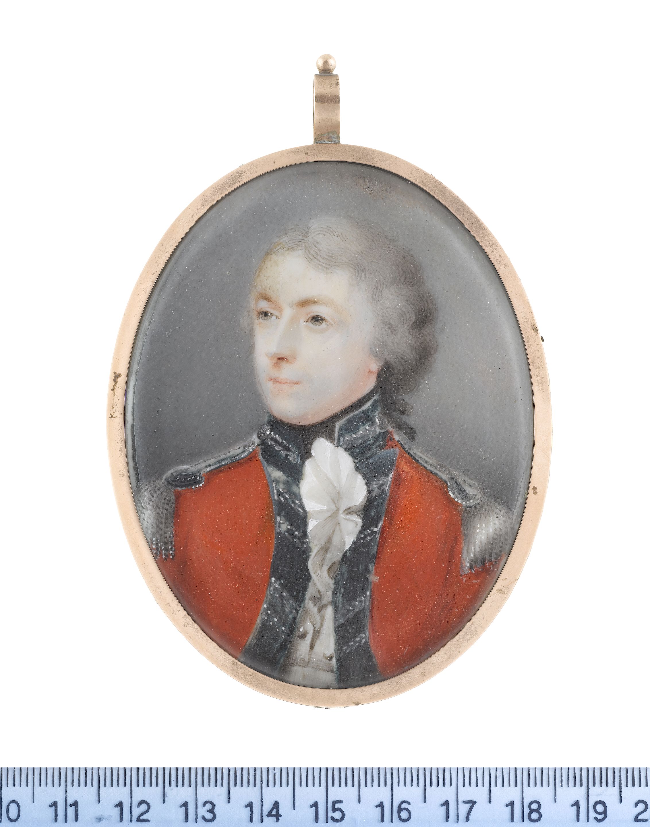 Bonhams : David Gibson (British, active 1788-1797) An Officer, wearing ...