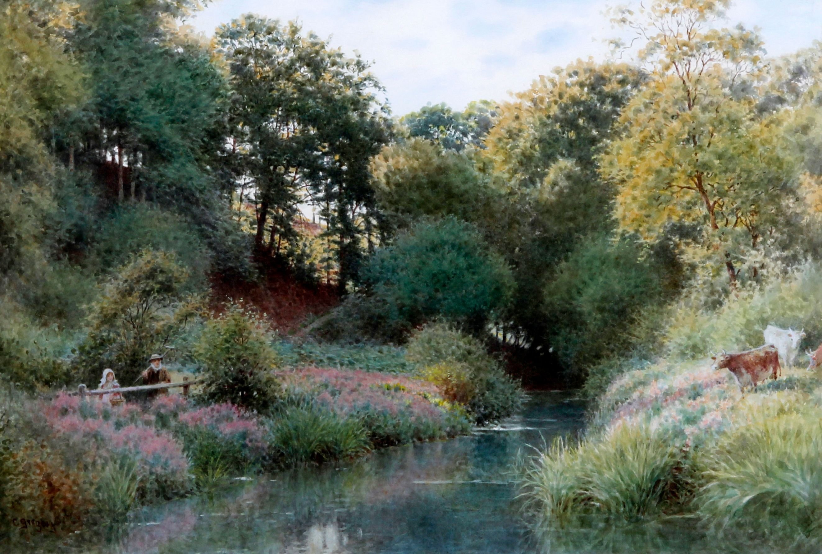 Bonhams : Charles Gregory (II) (British, 1849-1920) Farmer and young ...