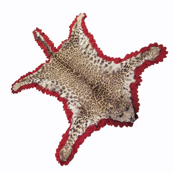 Bonhams : A Leopard skin rug