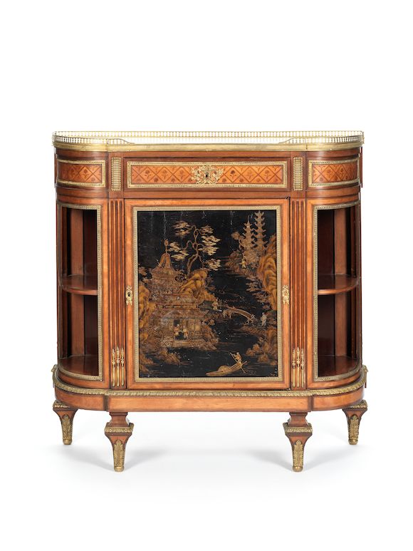 Bonhams : A French late 19th century Louis XVI style Chinese lacquer ...