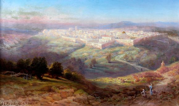 Bonhams : Samuel Lawson Booth (British, 1836-1928) 'Jerusalem from the ...