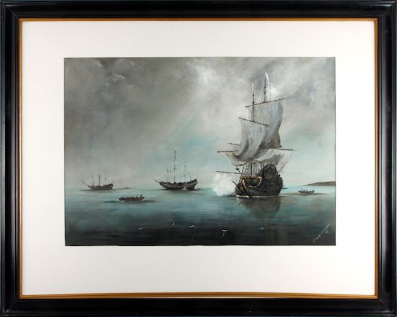 Bonhams : Joseph Luscombe, 20th Century Dutch shipping in Torbay - the ...