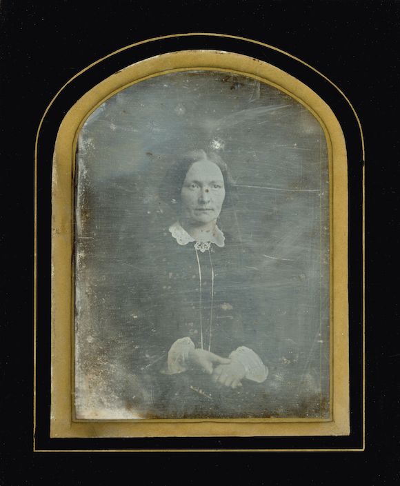 Bonhams : DAGUERREOTYPES Two whole plate, large format portraits of a ...