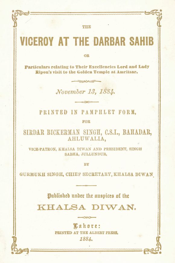 Bonhams : AMRITSAR The Viceroy at the Darbar Sahib or Particulars ...