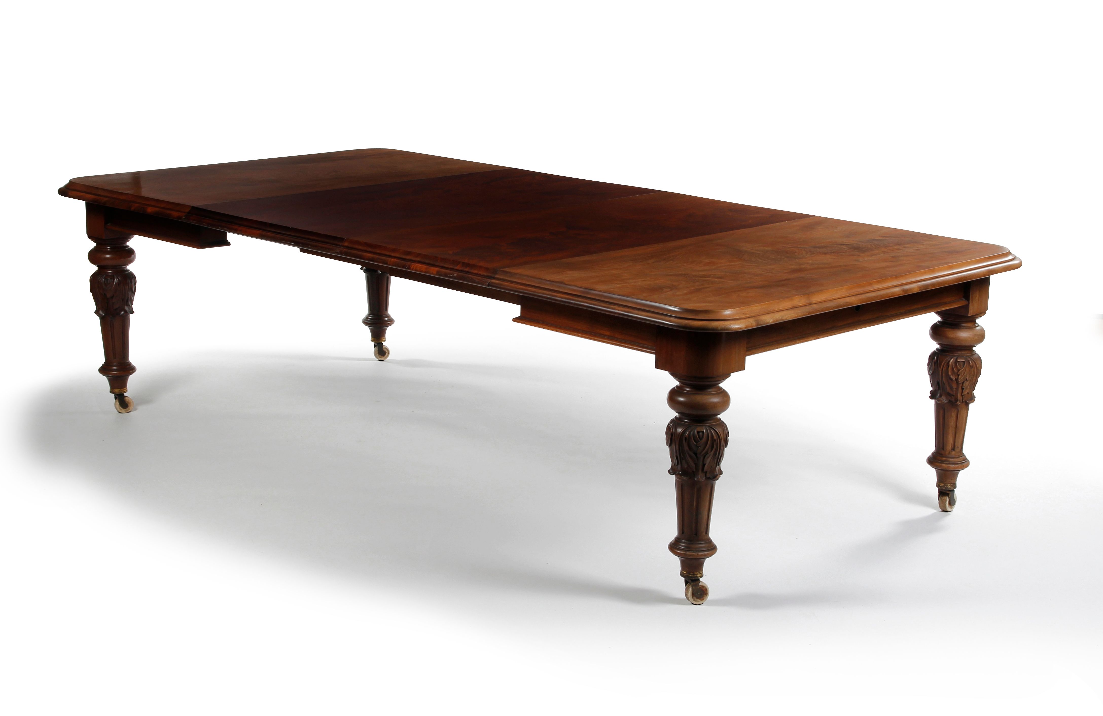 Bonhams : An early Victorian mahogany wind-out extending dining table ...
