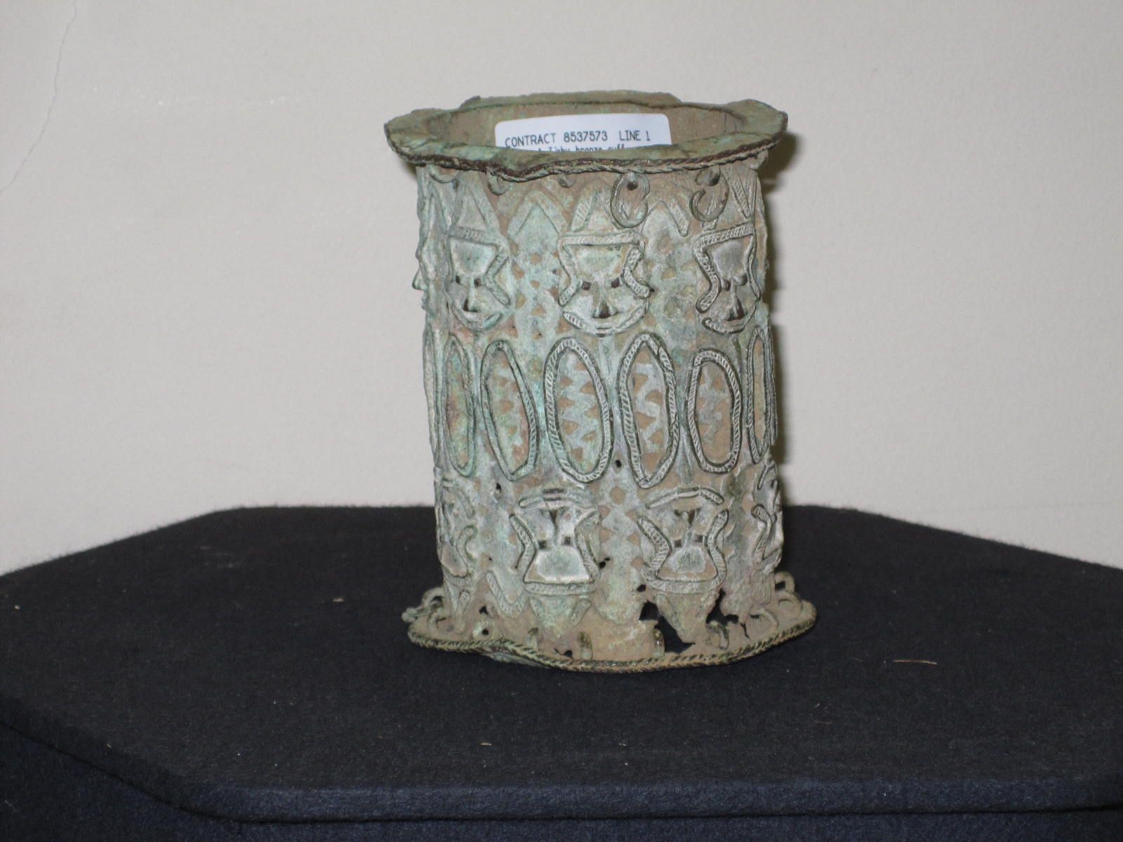 Bonhams : A Yoruba Ogboni society bronze armlet Nigeria 13cm high