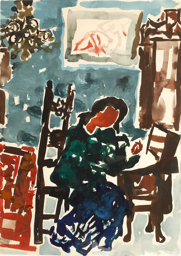 Bonhams : Gustav Hessing (Austrian, 1909-1981) Seated lady