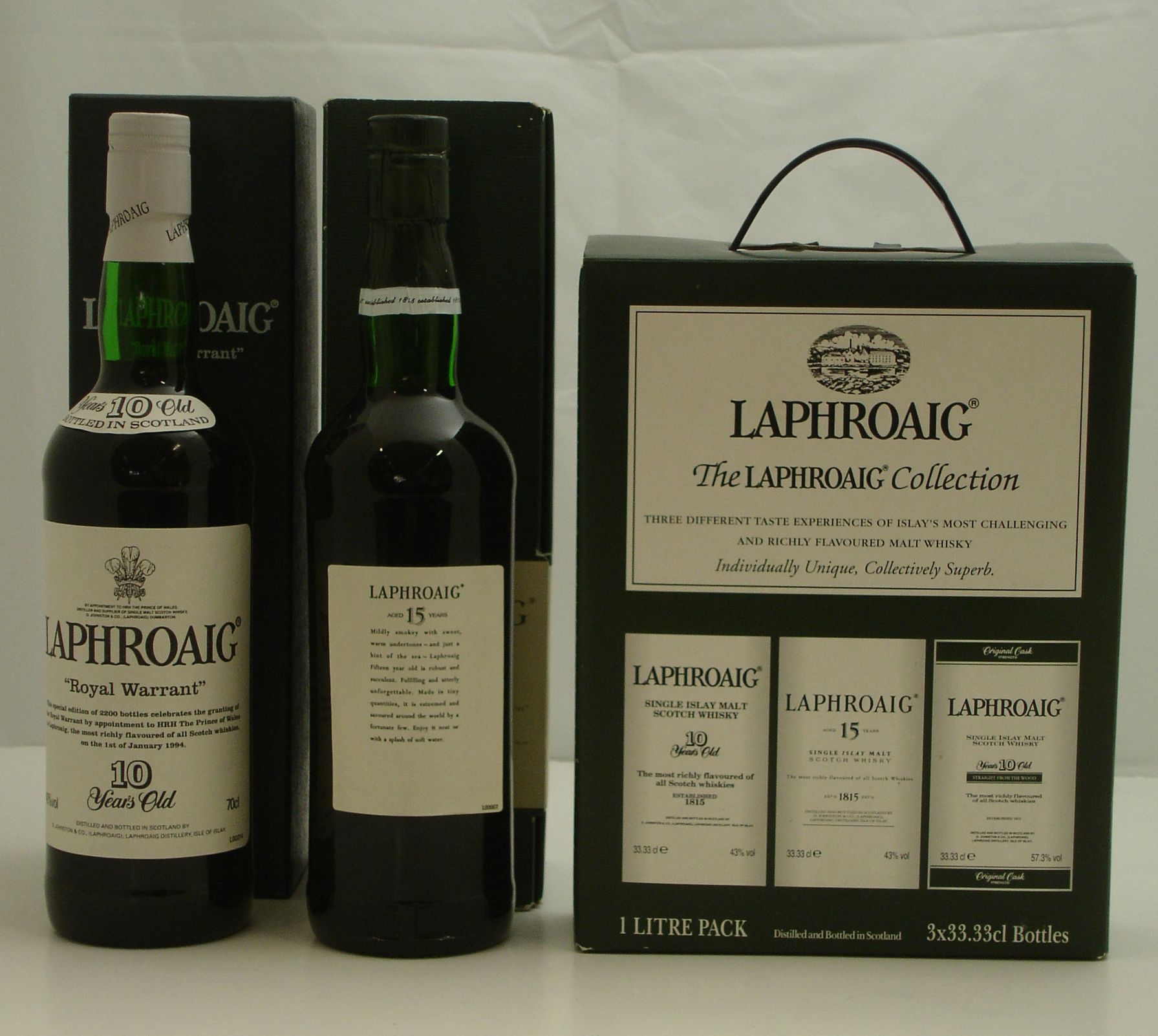 Bonhams : Laphroaig Royal Warrant-10 year old Laphroaig-15 year old The ...