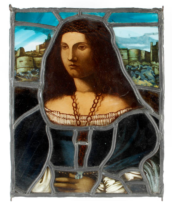 Bonhams Two Stained Glass Panels