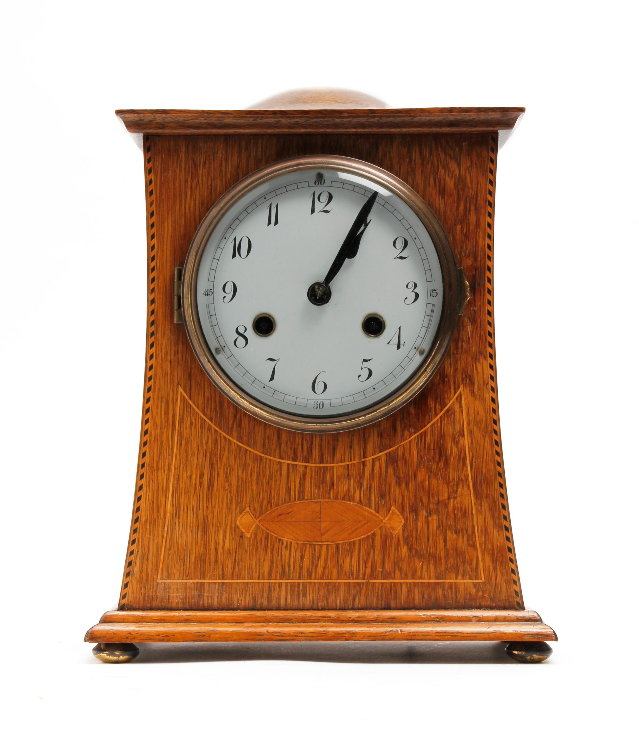 Bonhams : A 19th century oak mantel clock, in the Art Nouveau style ...