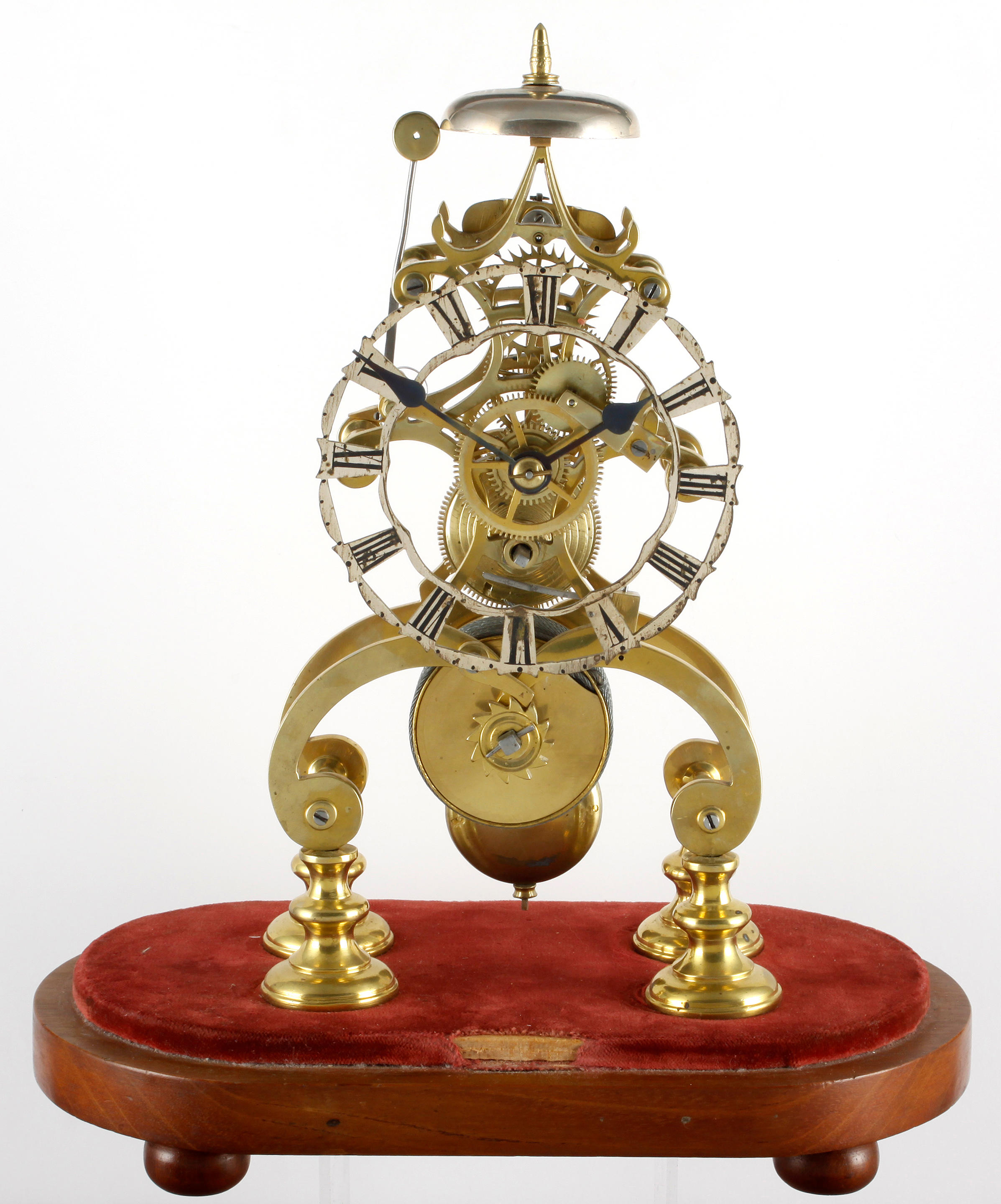 Bonhams A Late 19th Century English Brass Skeleton Timepiece